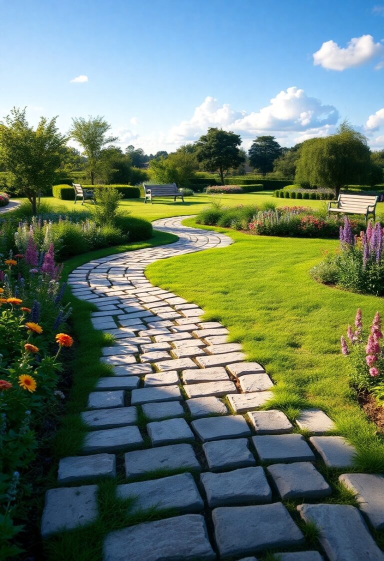 18 Stunning Paving Pattern Ideas for Garden Paths